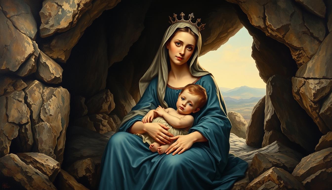 Madonna w grocie - sztuka religijna